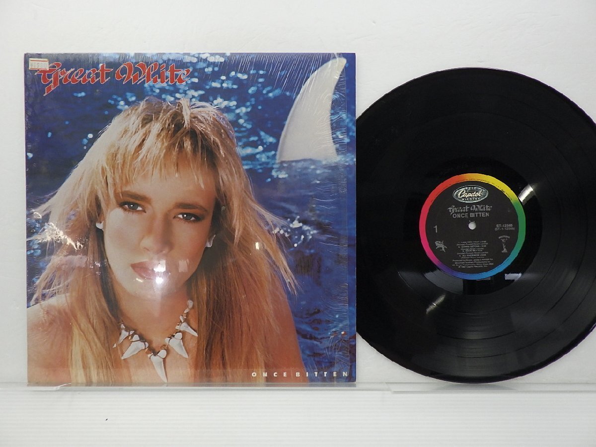 【やや傷や汚れあり】Great White「Once Bitten」LP（12インチ）/Capitol Records(ST-12565)/洋楽ロックの落札情報詳細 - Yahoo ...