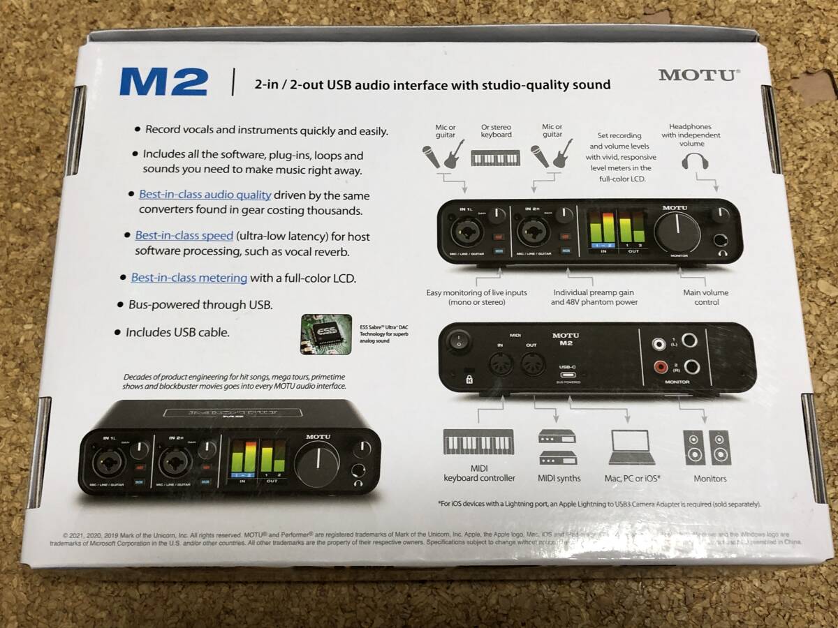【未使用】MOTU M2 AIF I/F オーディオインターフェース USB-Cの落札情報詳細 - Yahoo!オークション落札価格検索 オークフリー