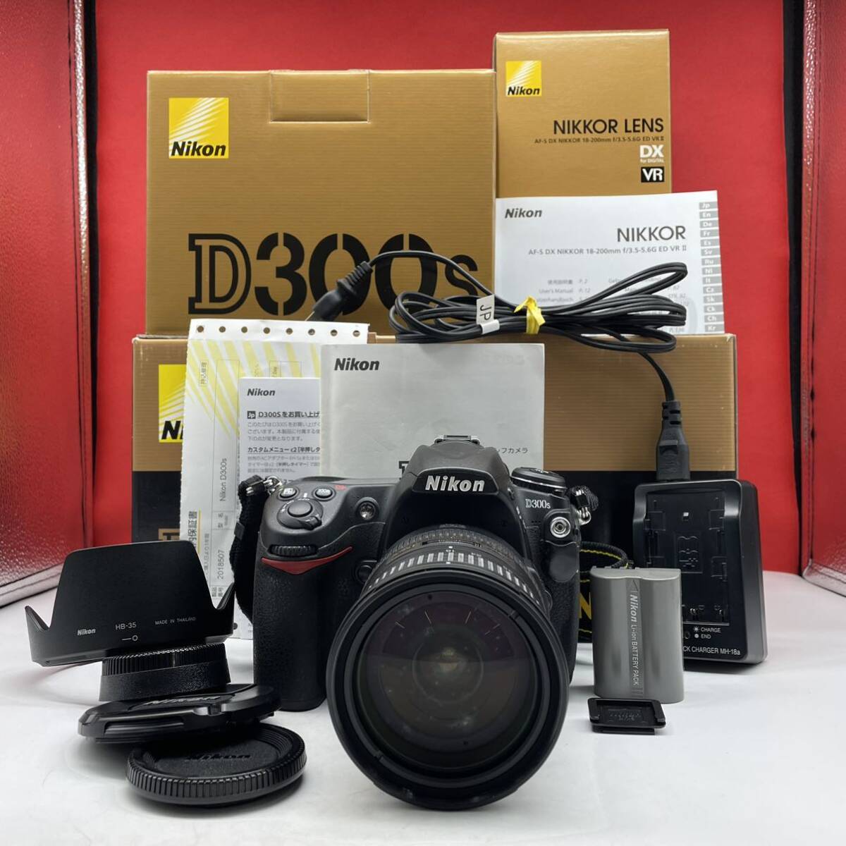 【やや傷や汚れあり】 Nikon D300s デジタル一眼レフカメラ ボディ AF-S DX NIKKOR 18-200mm F3.5-5.6G ED VR II レンズ シャッター ...