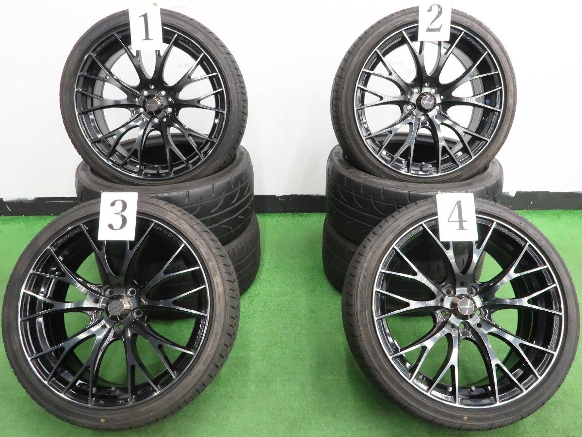 【やや傷や汚れあり】プリウス カローラ 86 BRZ 等に 4本 Weds Sport SA-20R 18インチ 7.5J +45 100 ラジアル グッドイヤー イーグル LS2000 ...