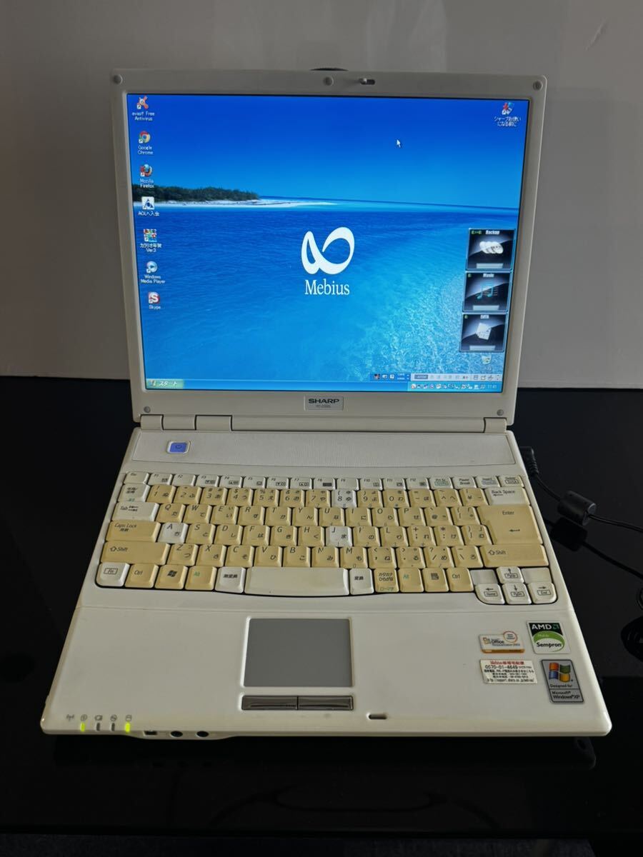 【傷や汚れあり】【SHARP】Menius PC-CS50L AMD 1.8GHz/512MB/80GB/WinXP/Office2003 ...