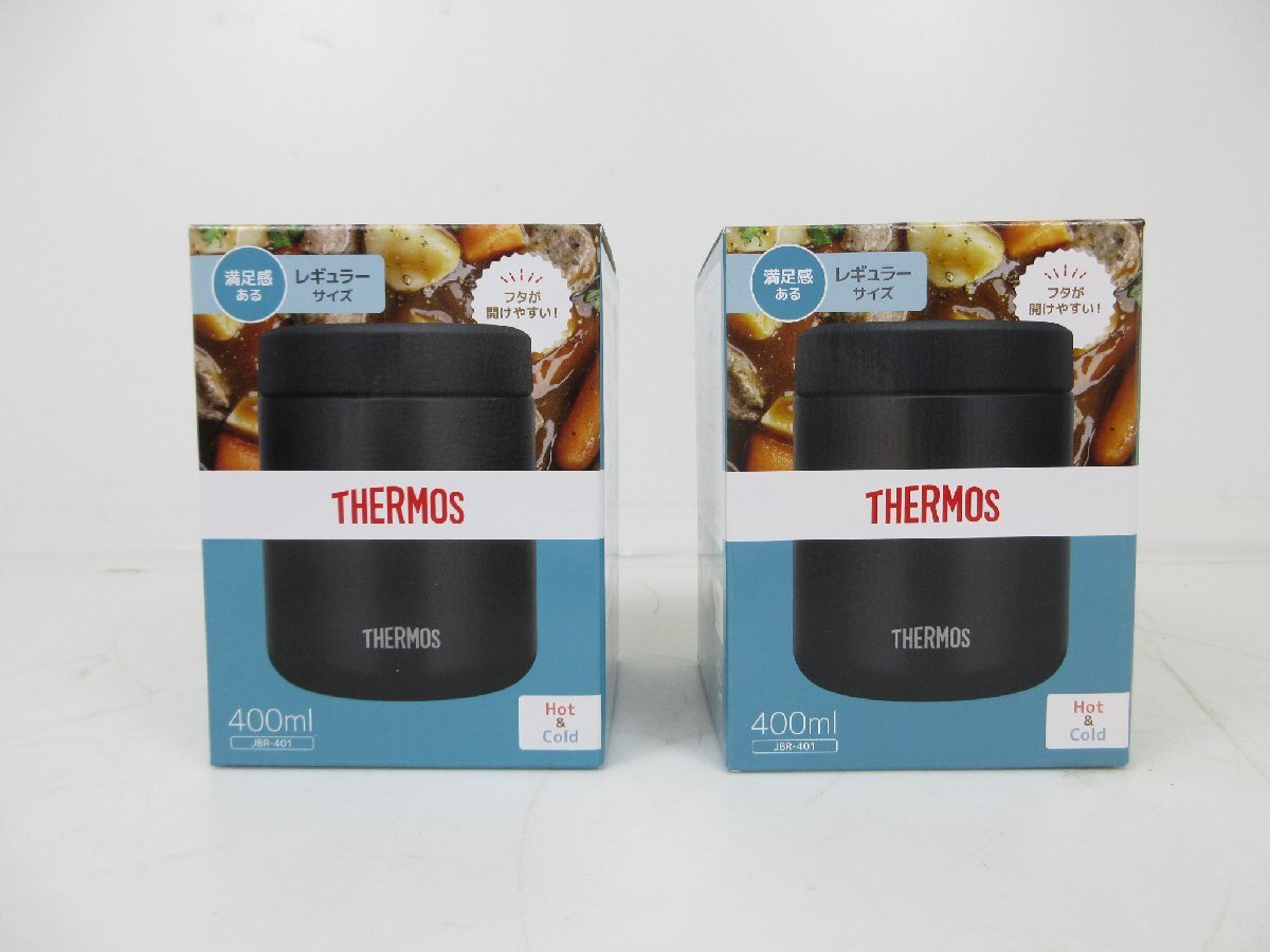 【未使用】【新品未使用/2点まとめ】 真空断熱スープジャー サーモス 400ml ブラック JBR-401 BK 2個セット / 60 (SGSS017648)の落札情報詳細 - Yahoo ...