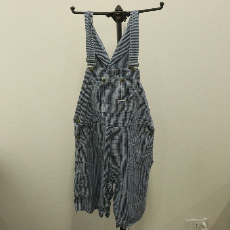 【傷や汚れあり】E893 80sビンテージ BIGSMITH オーバーオール USA製 1980年代製 表記36インチ ヒッコリー カットオフ 古着 アメカジ ストリート 90s 70sの落札 ...