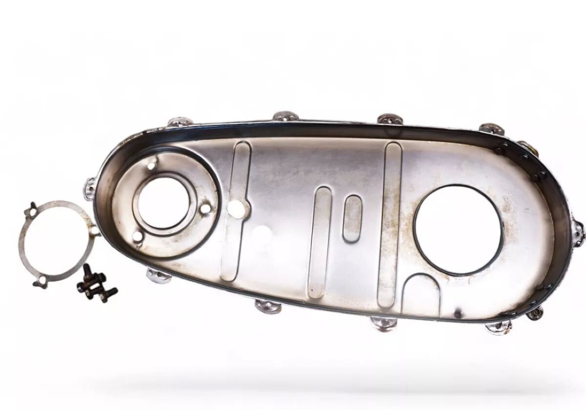 【傷や汚れあり】1950s OEM パンヘッド ナックル プライマリーカバー オリジナル FL EL ハイドラ グライド リジット Vintage CHOPPER ショベル 当時 j10000 ...