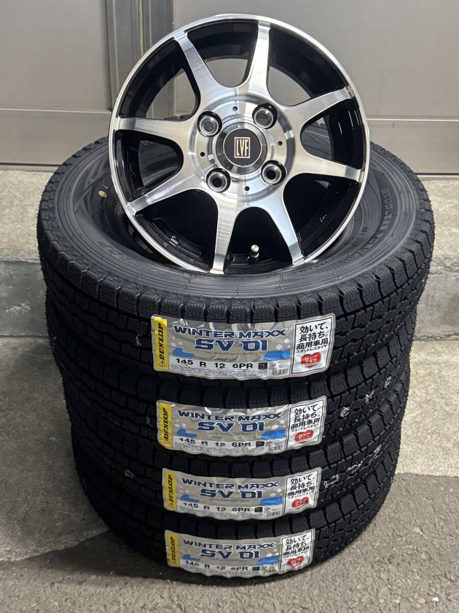 【未使用】【全国送料無料】ダンロップ SV01 145R12 6PR 24年製 LVFⅡ 12インチ 3.5J+43 PCD100 4穴 アルミ【法人様限定価格！※個人宅配送不可】の落札情報 ...