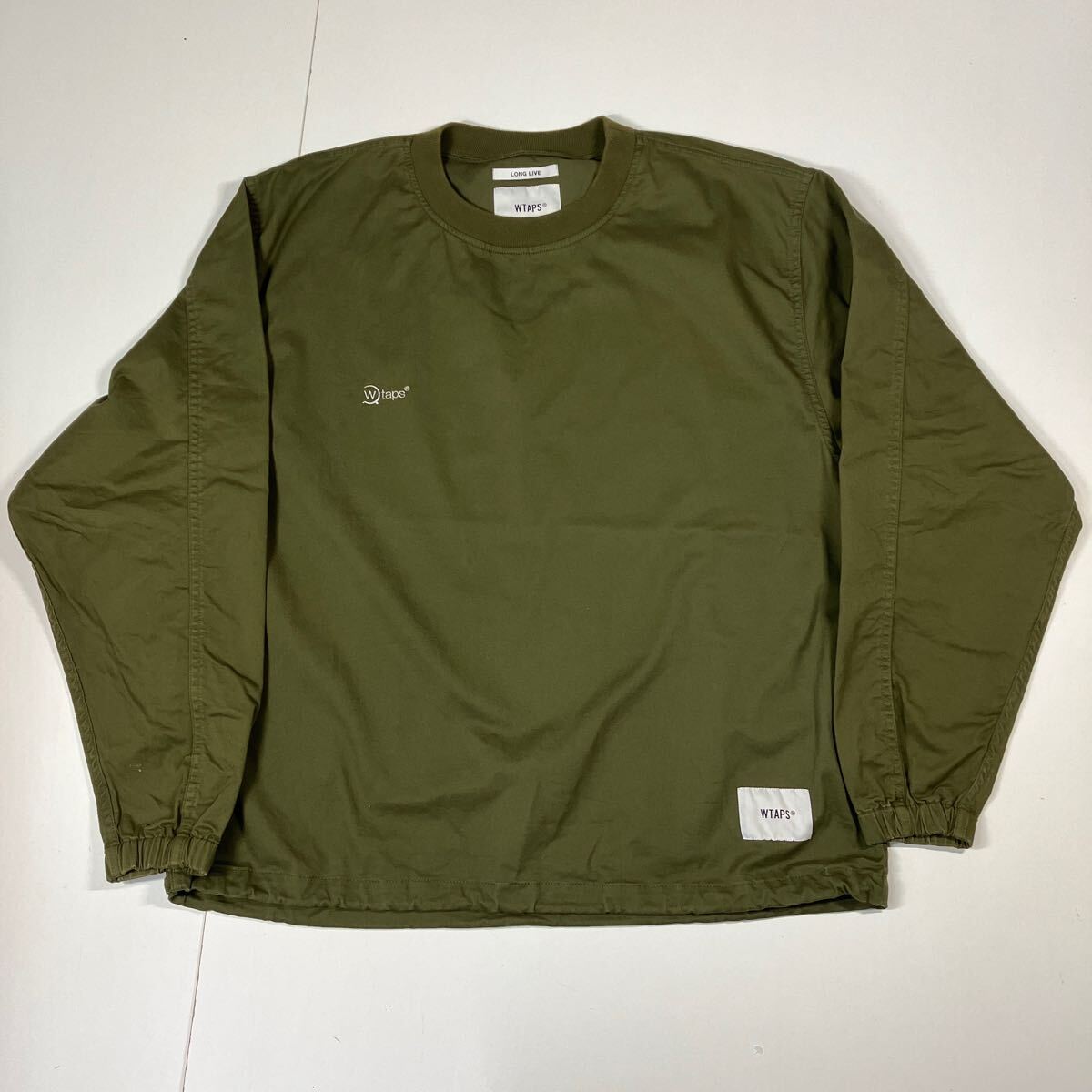 【傷や汚れあり】【03】 USED WTAPS 21AW SMOCK LS Cotton Twill Olive ダブルタップス コットン ツイル スモック オリーブ (212BRDT ...
