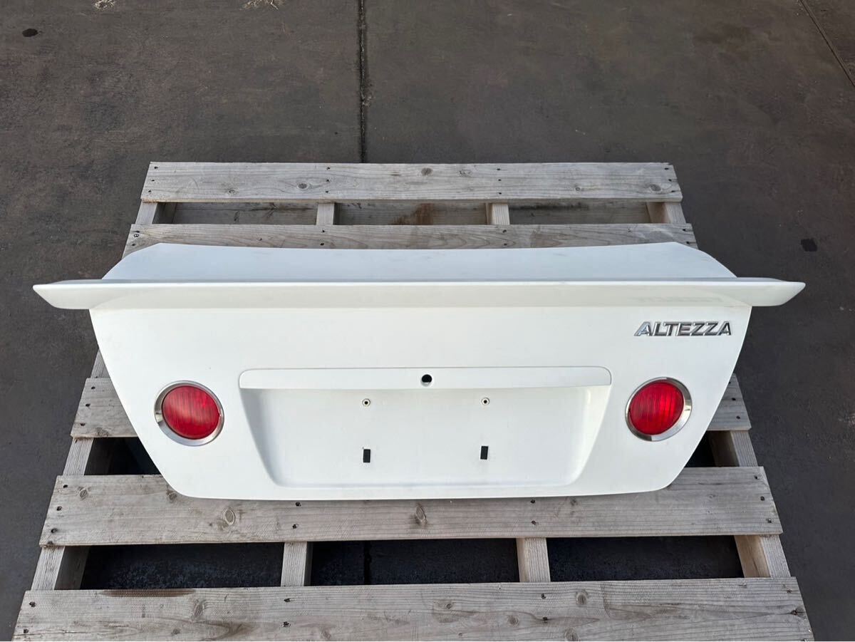 【傷や汚れあり】希少 SXE10 アルテッツァ TRD リア エアロ スポイラー付き トランク セット リヤ 1C0 白 GXE10 ホワイト ...