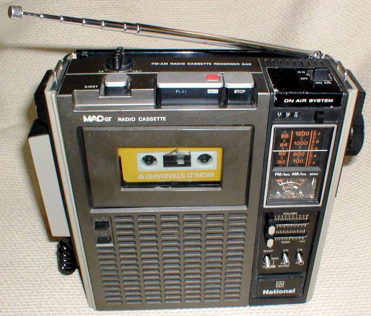 【目立った傷や汚れなし】National RQ-540 AM/FM Radio Cassette Tape Recorder 動作OK ...