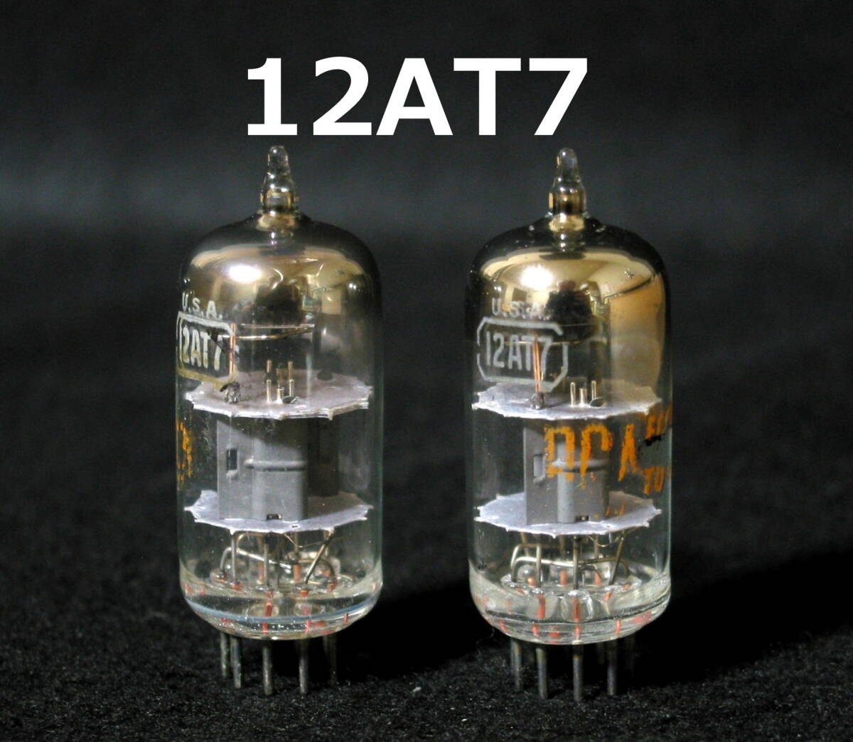 【目立った傷や汚れなし】【箱なし】RCA 12AT7／増幅用高μ双3極管 真空管／2本セット② 元気度チェック＆試聴テスト実施の落札情報詳細 ...
