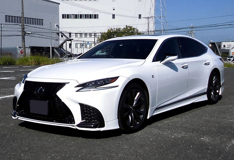 【走行距離 23,400 km】30年 レクサス LS500 Fスポーツ ツインターボ TRDフルエアロ 純正スマホ連動型ナビTV Fスポーツ赤本革エアーシート サンルーフ 予備検査2年の落札 ...