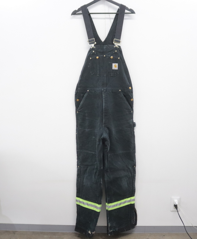 【傷や汚れあり】H90 2000年代製 Carhartt カーハート オーバーオール 00s 約Sサイズ ブラック ダック ワーク サロペット リフレクター 中綿 アメカジ 古着の落札情報詳細 ...