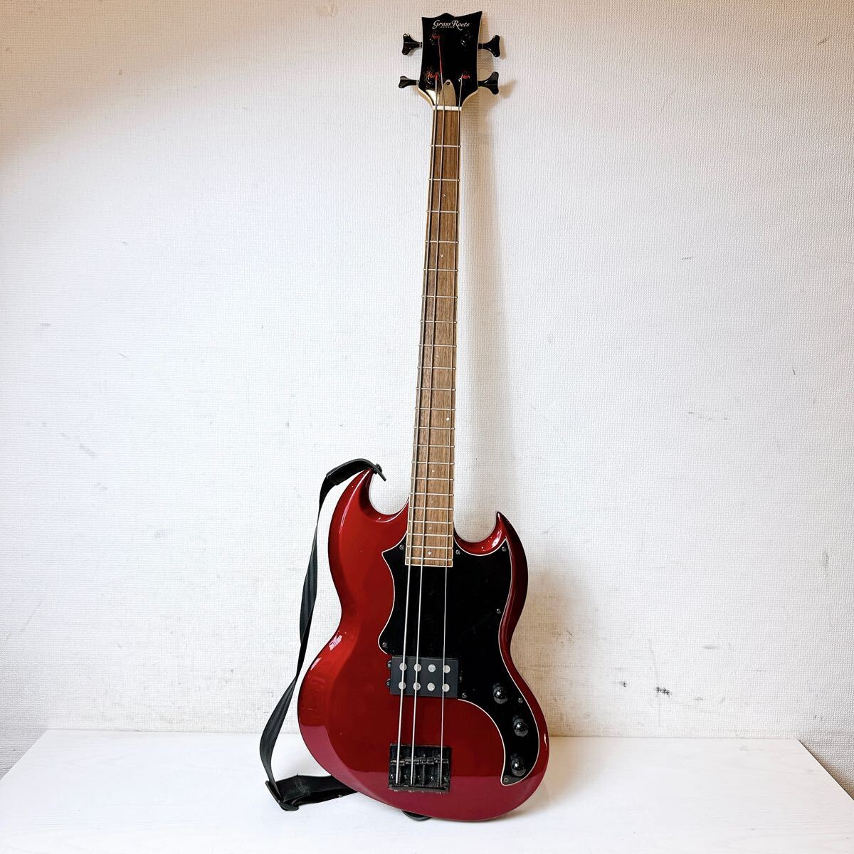 【やや傷や汚れあり】245＊中古 Grass Roots GUITARS グラスルーツ SG エレキベース G-VP-46B レッド系 簡易動作確認済み＊の落札情報詳細 - Yahoo ...