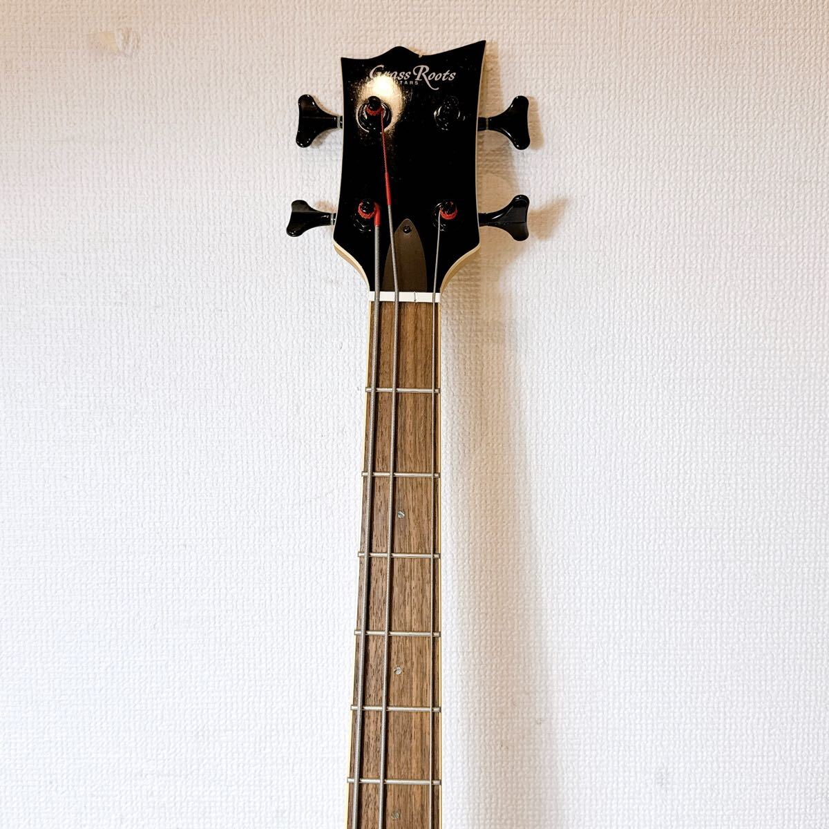 【やや傷や汚れあり】245＊中古 Grass Roots GUITARS グラスルーツ SG エレキベース G-VP-46B レッド系 簡易動作確認済み＊の落札情報詳細 - Yahoo ...