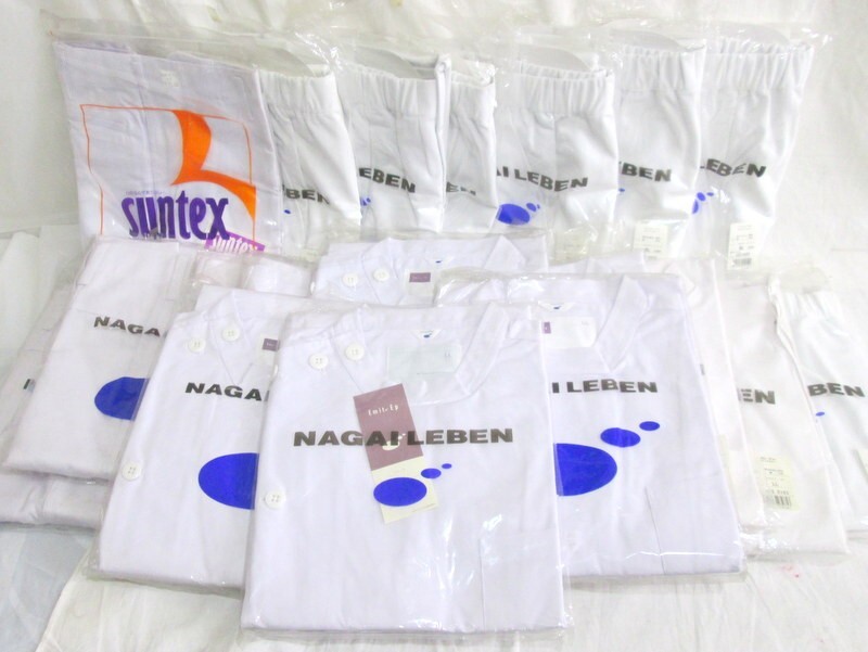 【やや傷や汚れあり】1000円スタート 衣類21点 NAGAILEBEN ナガイレーベン EmitEp エミット EP167 サイズLL/Kexstar 他 ナース ドクター メンズ 横掛 ...