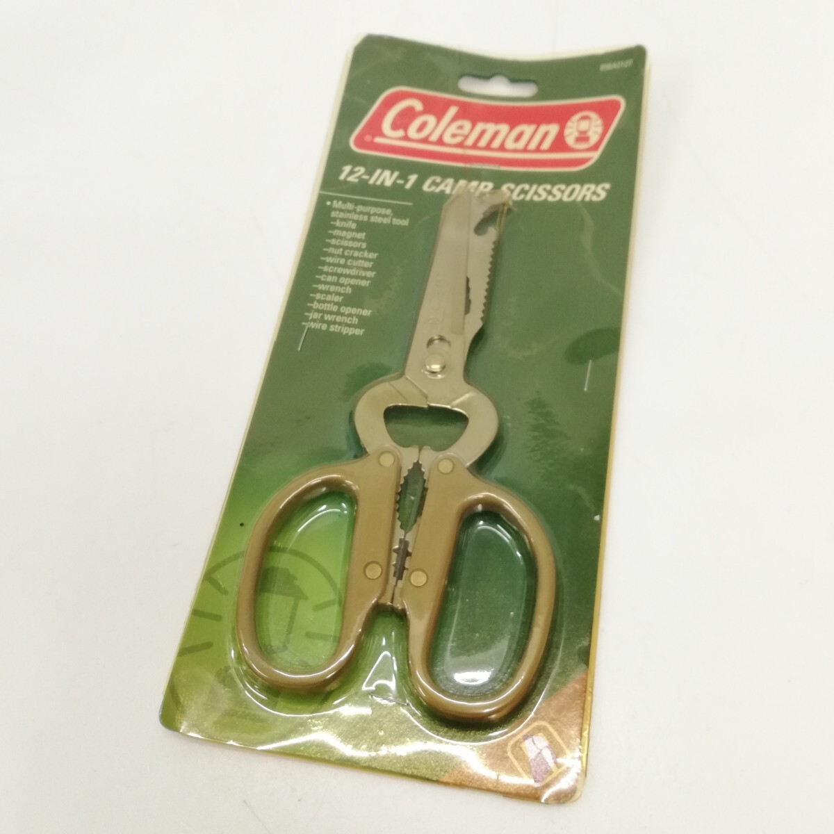 【目立った傷や汚れなし】209 未開封 Coleman コールマン 12徳ハサミ 12-IN-1 CAMP SCISSORS はさみ ハサミ ...