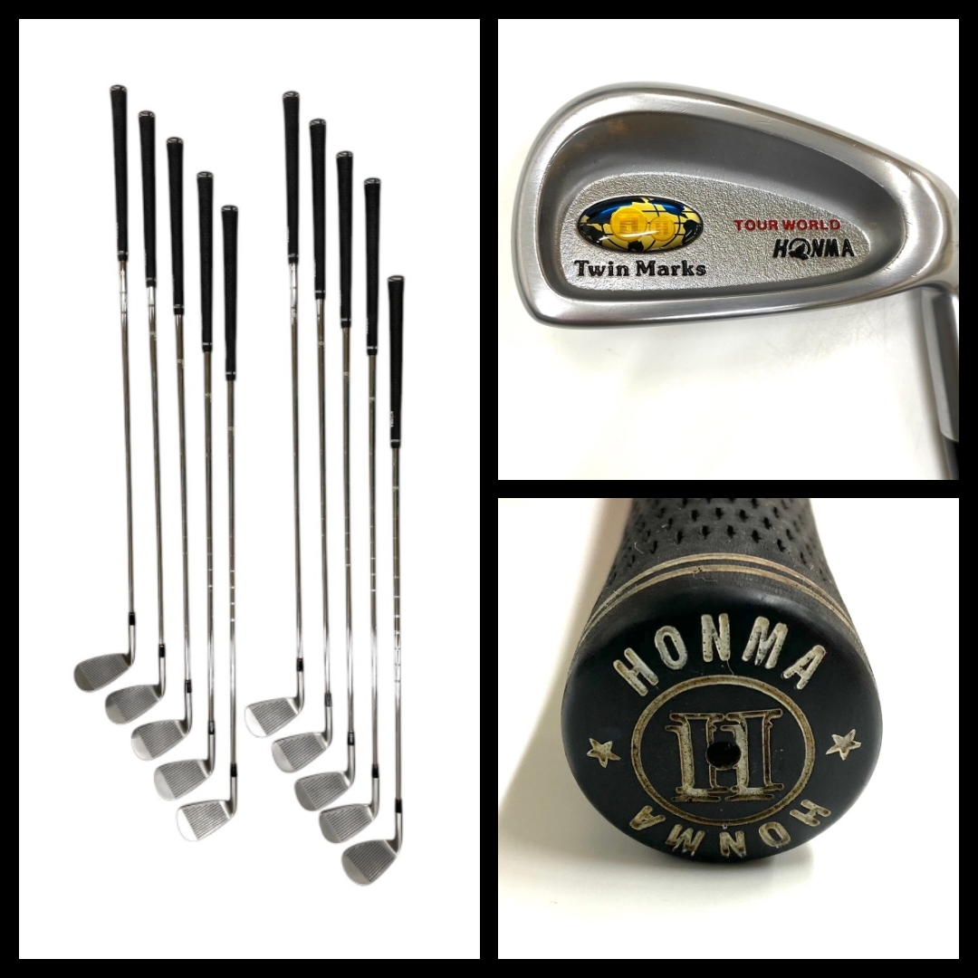 【傷や汚れあり】11E4★HONMA/ホンマ★ TOUR WORLD TWIN MARKS/ツアーワールド ツインマークス アイアン 10本 ...