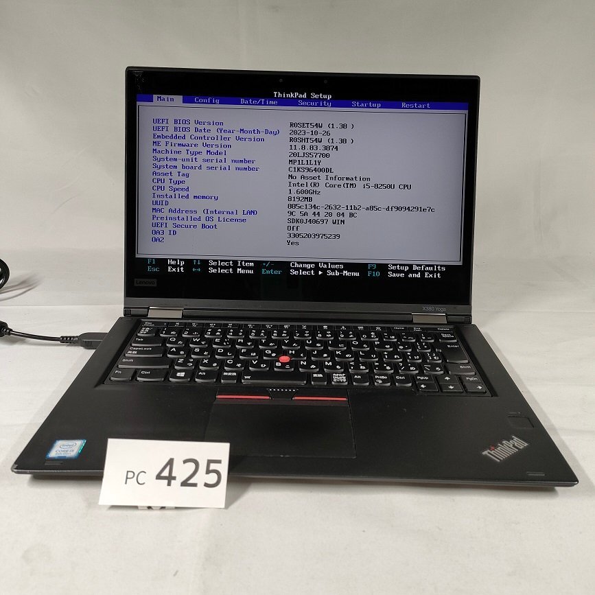 【傷や汚れあり】pc425★通電確認済★Lenovo ThinkPad X380 Yoga 20LJS57700 i5-8250U/8GB/OS無の落札情報詳細 - Yahoo!オークション ...