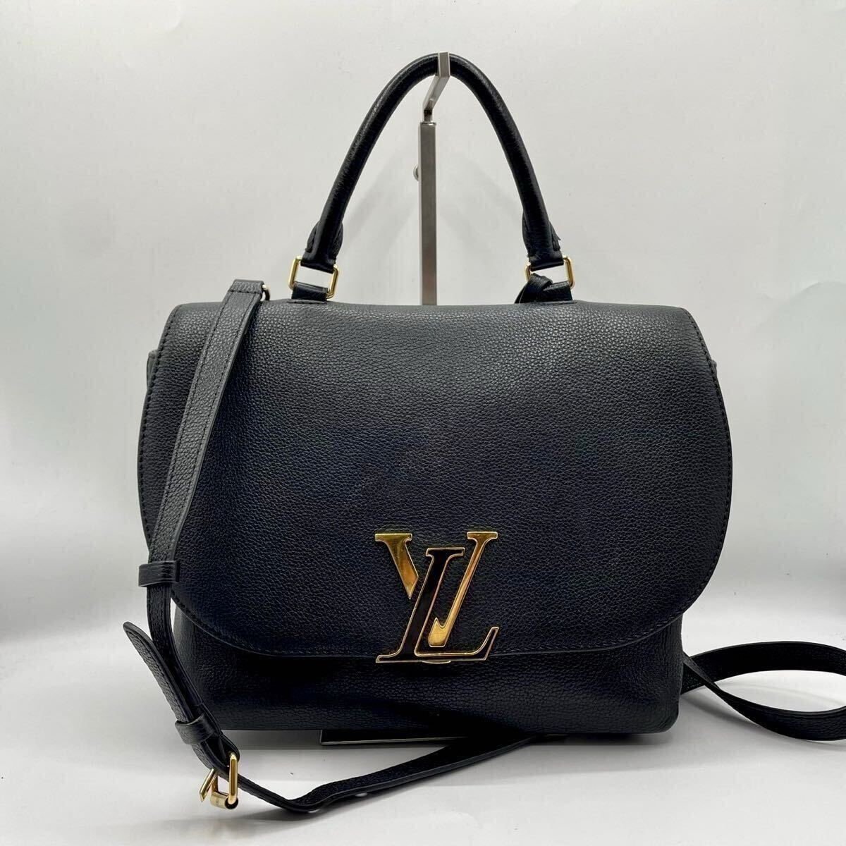 【目立った傷や汚れなし】 極美品 LOUIS VUITTON ルイヴィトン ヴォルタ ハンドバッグ ショルダーバッグ 2WAY レザー M53771 ブラック 黒 ICチップ RFID 認証 ...