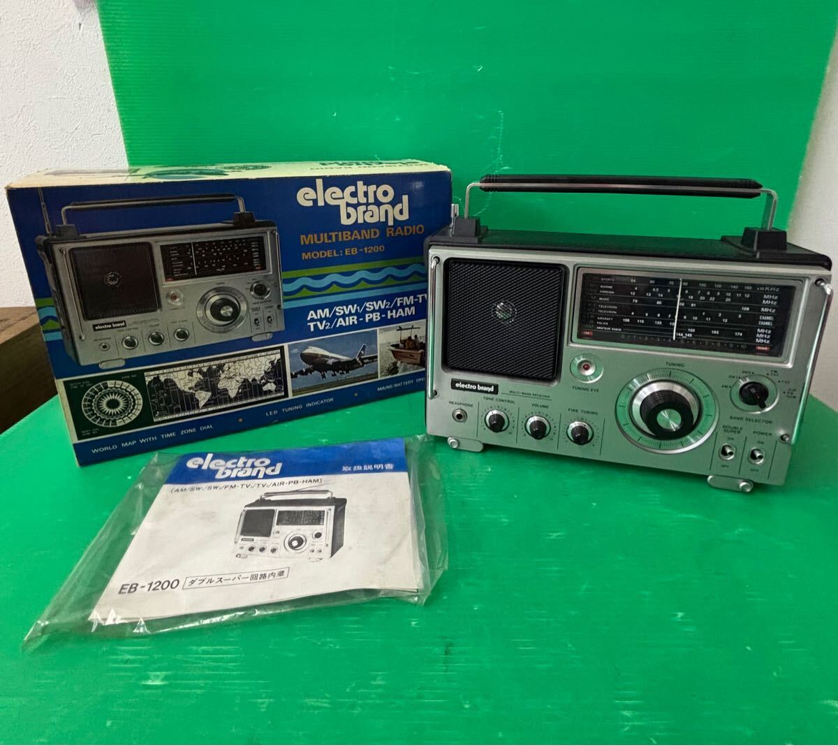 【全体的に状態が悪い】ZB☆936 Electro brand EB-1200 サンダィヤ マルチバンドレシーバー サンダイヤ FM HAM SW1 SW2 名機 ラジオ サンダイヤ 短波 ...