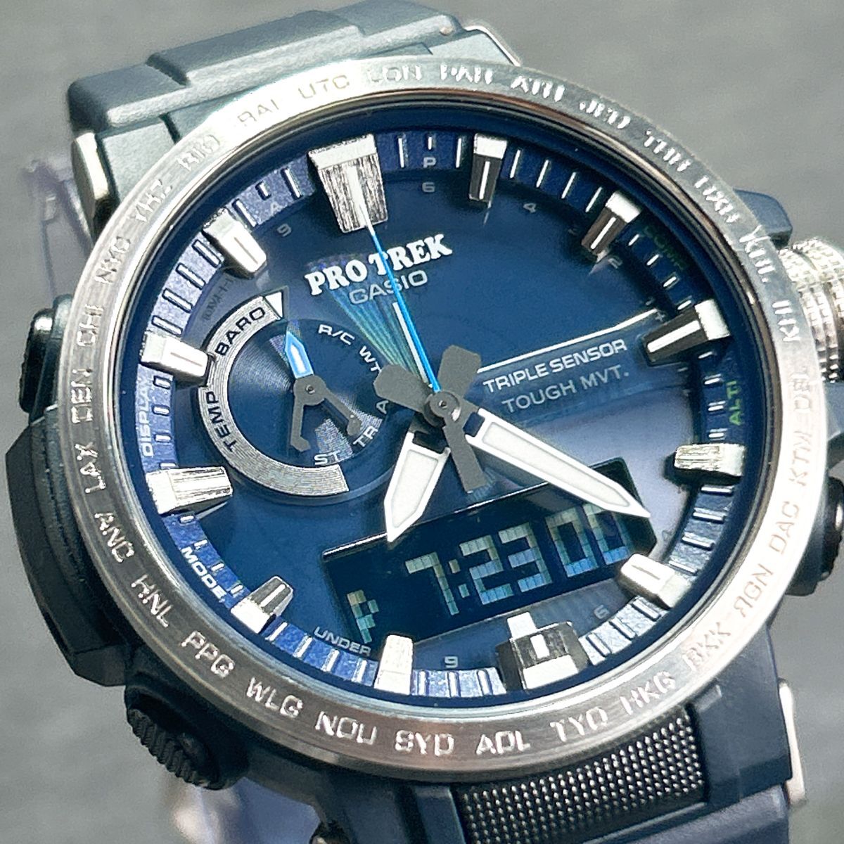 【未使用に近い】美品 CASIO カシオ PRO TREK プロトレック PRW-60-2AJR 腕時計 タフソーラー 電波ソーラー アナデジ 多機能 ステンレススチール 動作確認済の落札情報 ...