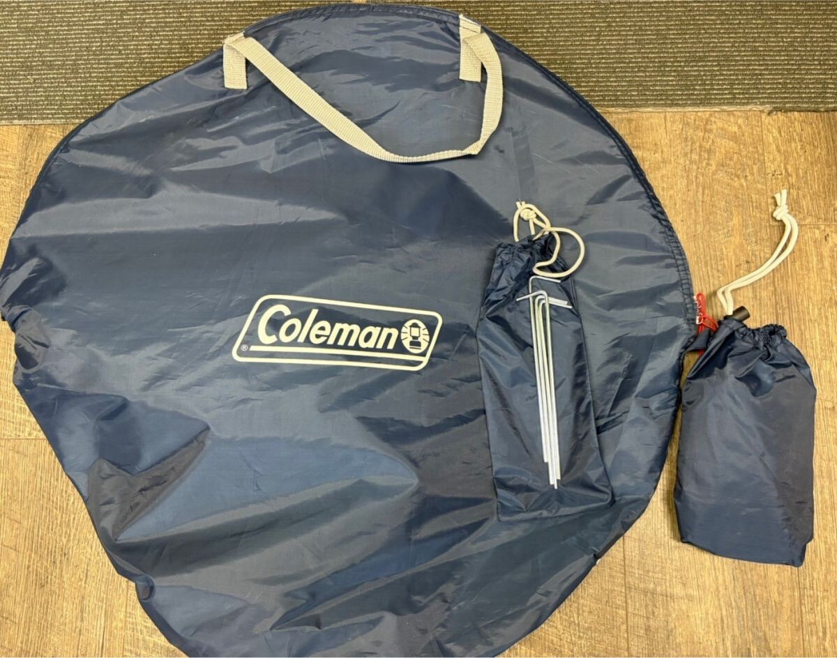 【傷や汚れあり】H231-K58-1053 Coleman コールマン テント クイックアップIGシェード ネイビー＆グレー UVPRO ...