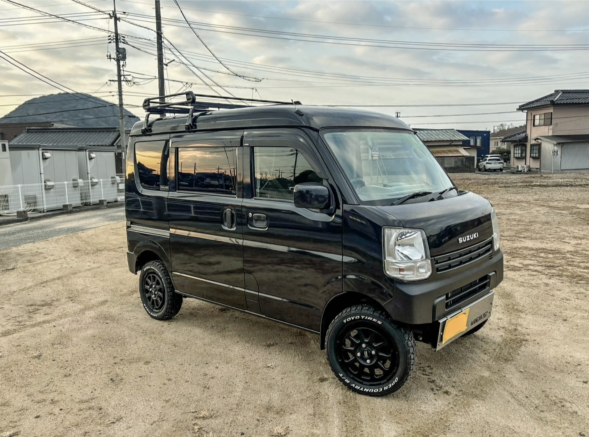 【走行距離 100,900 km】エブリィ DA17V 30年式 車検1年付き JOINターボ 5MTターボハイルーフ リフトアップ ...