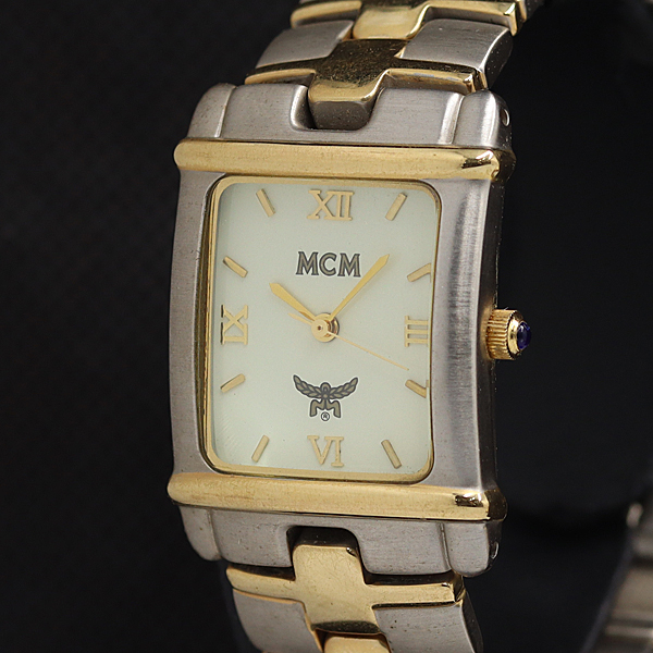 【傷や汚れあり】1円 保/箱付 稼動 MCM バングルウォッチ 6991 BQ.19.XV QZ コンビカラー アイボリー文字盤 レディース腕時計 AOY 3962000 1ETTの落札情報 ...