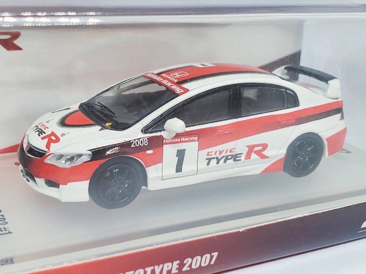 【傷や汚れあり】INNO MODELS イノモデル 1/64 HONDA ホンダ CIVIC シビック TYPE-R FD2 #1 ワンメイク ...