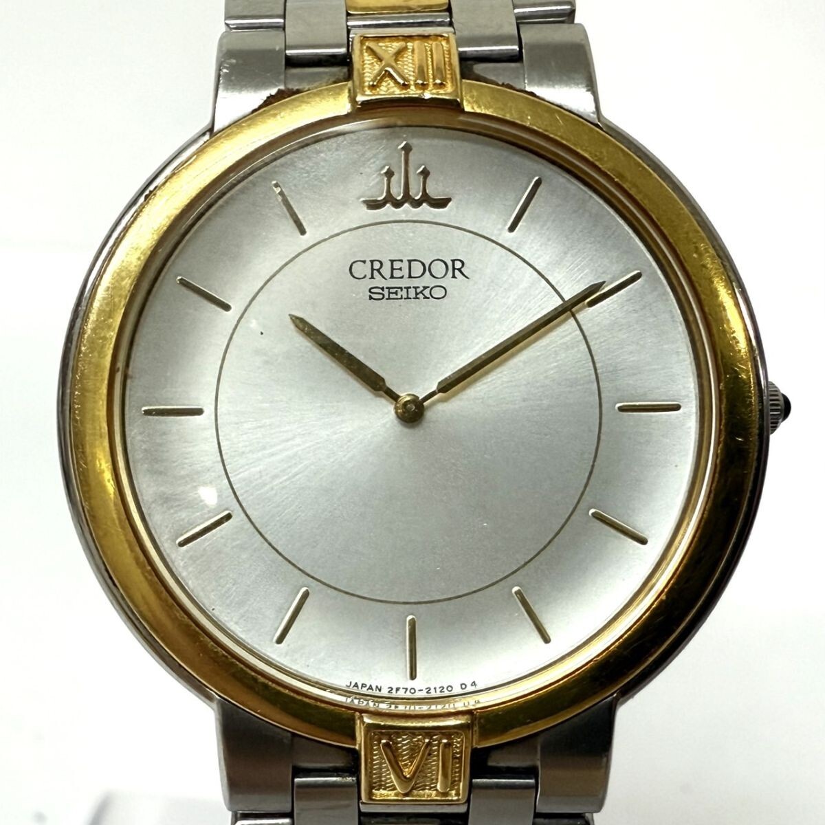 【傷や汚れあり】M967-H15-4315【電池交換済み/稼働】 SEIKO セイコー CREDOR クレドール 2F70-0640 18KT SSベゼル メンズ 腕時計 クォーツの落札情報 ...