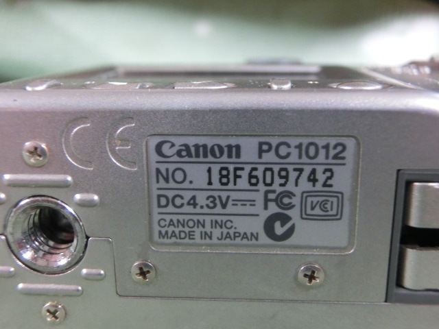 【傷や汚れあり】☆バッテリー付き/ジャンク品☆Canon/IXY/PC1012 ☆デジタルカメラ デジカメ シルバー 現状発送の落札情報詳細 ...