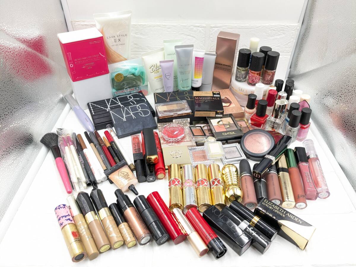 【目立った傷や汚れなし】1円～【残量多め】★化粧品 コスメ まとめ CHANEL Dior YSL マリクワ MAC NARS アイシャドー 口紅 グロス アイメイク 下地 ネイルカラー★の ...