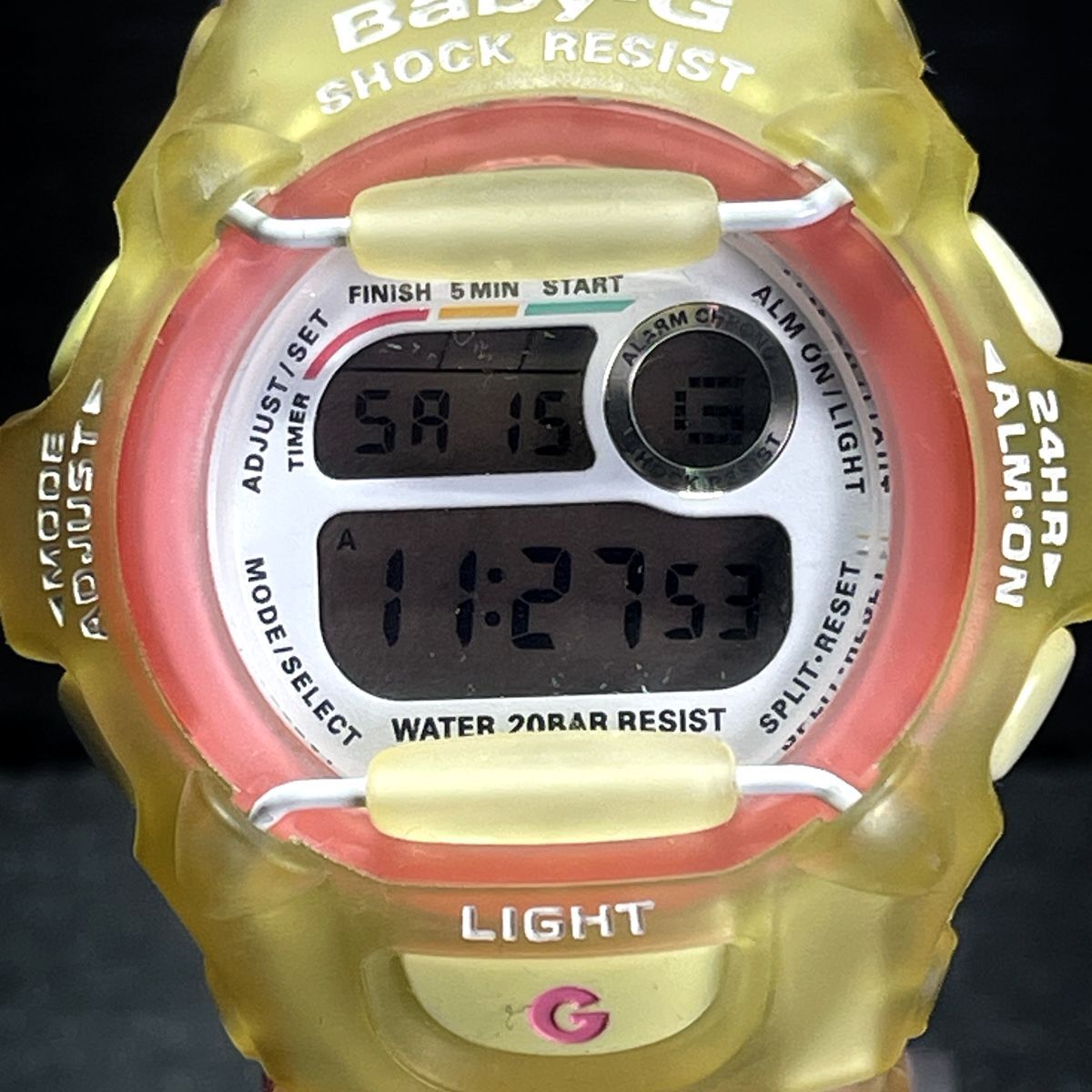 【目立った傷や汚れなし】美品 CASIO カシオ Baby-G ベビージー BG-370 腕時計 クオーツ デジタル ラウンド カレンダー 多 ...
