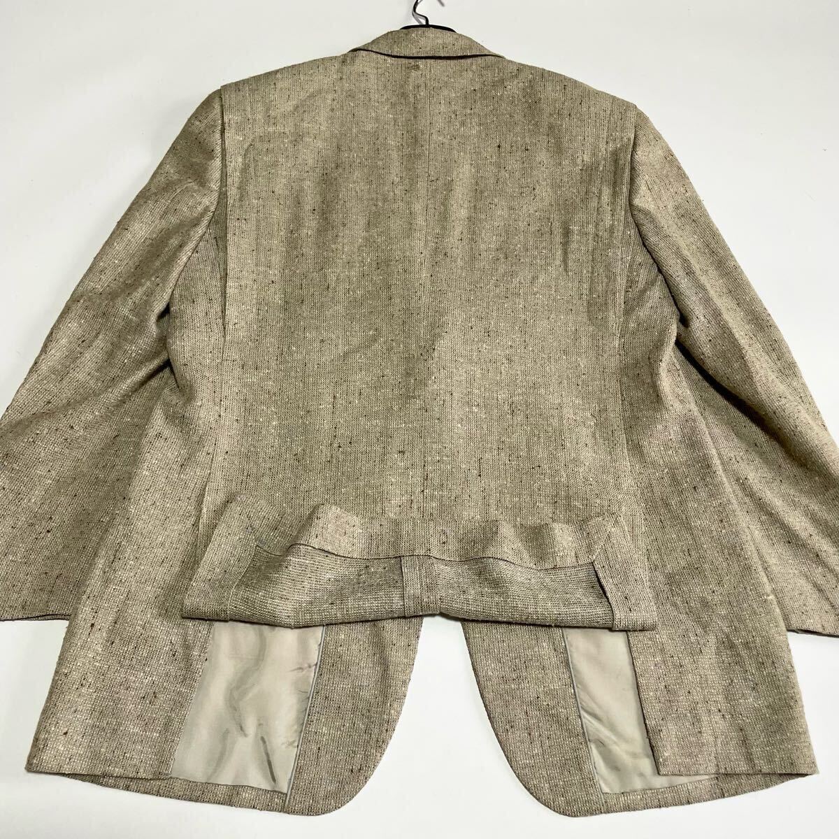 【目立った傷や汚れなし】【極上ブレンド】★シルク＆麻＆カシミヤ LANVIN COLLECTION ランバン テーラードジャケット メンズ R46-44 L相当 キャメルブラウン 日本製の落札 ...