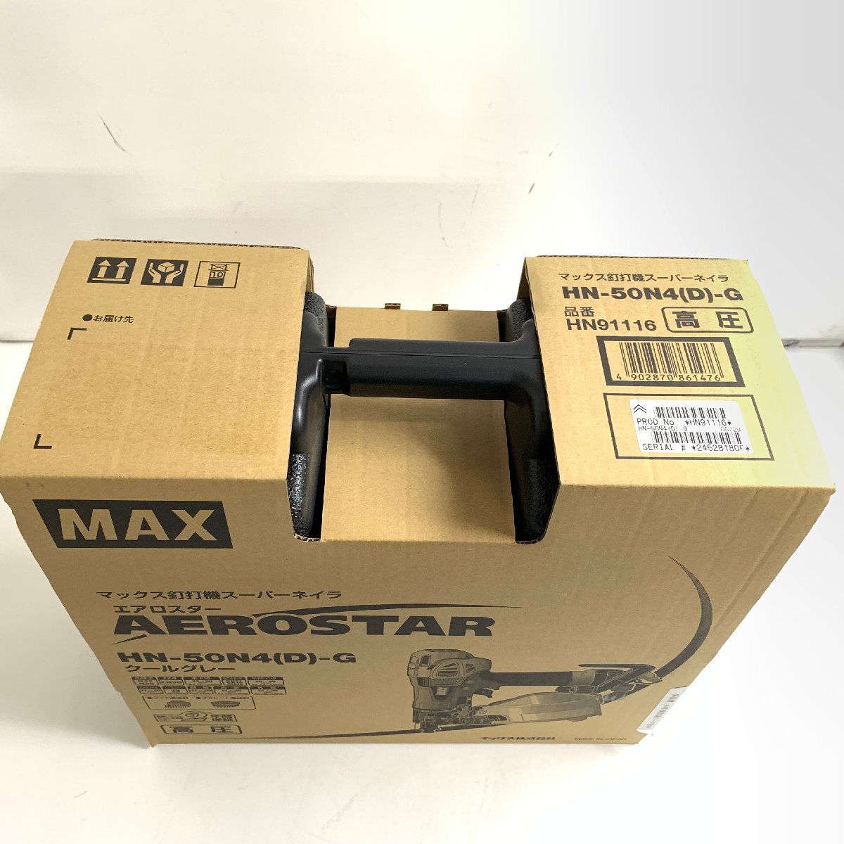 【未使用】f001 E 未使用 マックス MAX エア釘打機 HN-50N4(D)-R マイスターレッド 赤 高圧 スーパーネイラ AEROSTAR HN-50N4(D)の落札情報詳細 ...