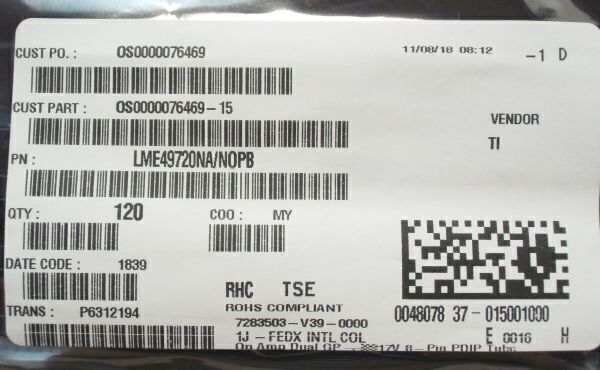 【未使用】[単品] TI LME49720NA ★ 低歪高性能オーディオオペアンプ code:89A82CG3の落札情報詳細 - Yahoo ...