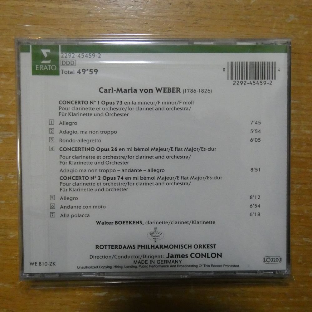【やや傷や汚れあり】022924545924;【未開封/CD】CONLON / WEBER:CONCERTOS(2292454592)の落札情報詳細 - Yahoo!オークション落札価格検索 ...