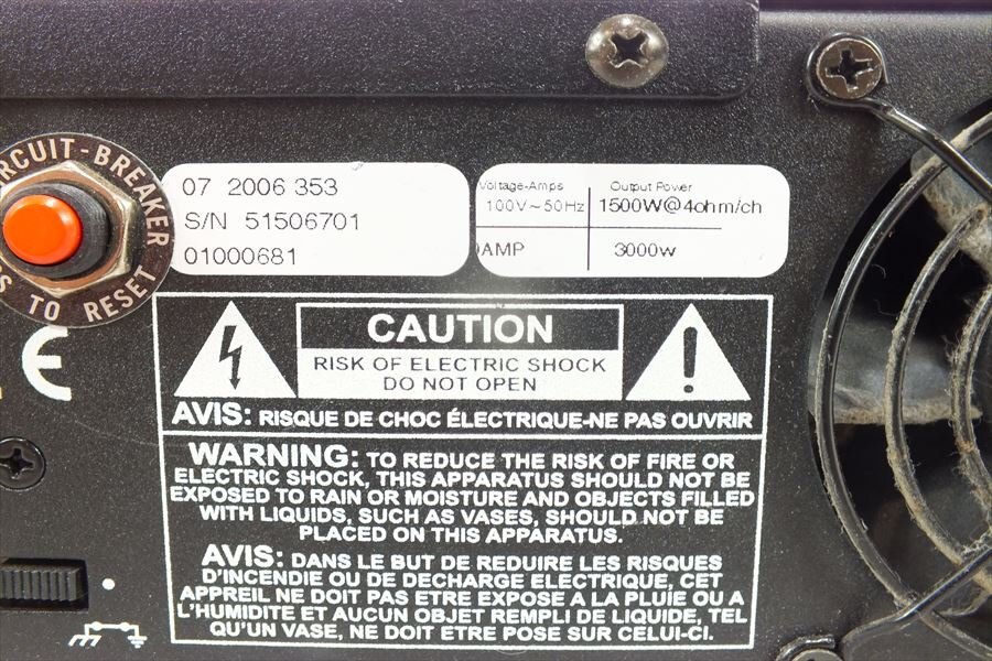 【やや傷や汚れあり】★ CREST AUDIO クレストオーディオ CD-3000 アンプ 音出し確認済 中古 250501Y8336の落札情報詳細 - Yahoo!オークション落札価格検索 ...