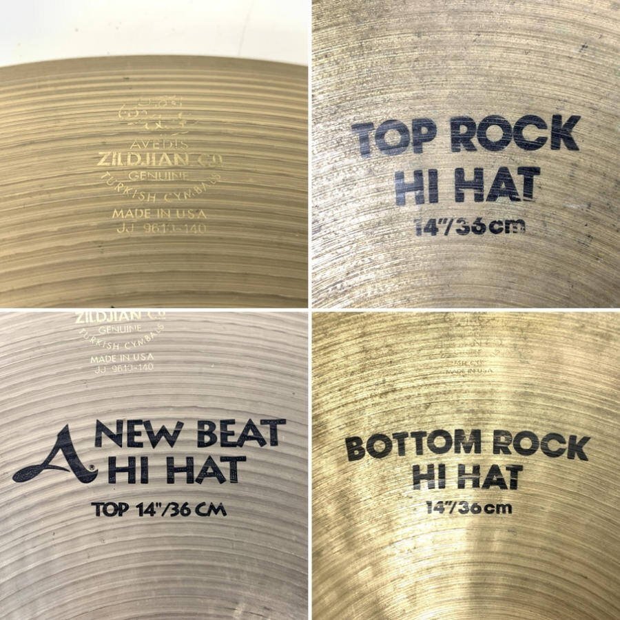 【傷や汚れあり】Zildjian ジルジャン TOP ROCK HI HAT/BOTTOM ROCK HI HAT/A NEW BEAT HI ...