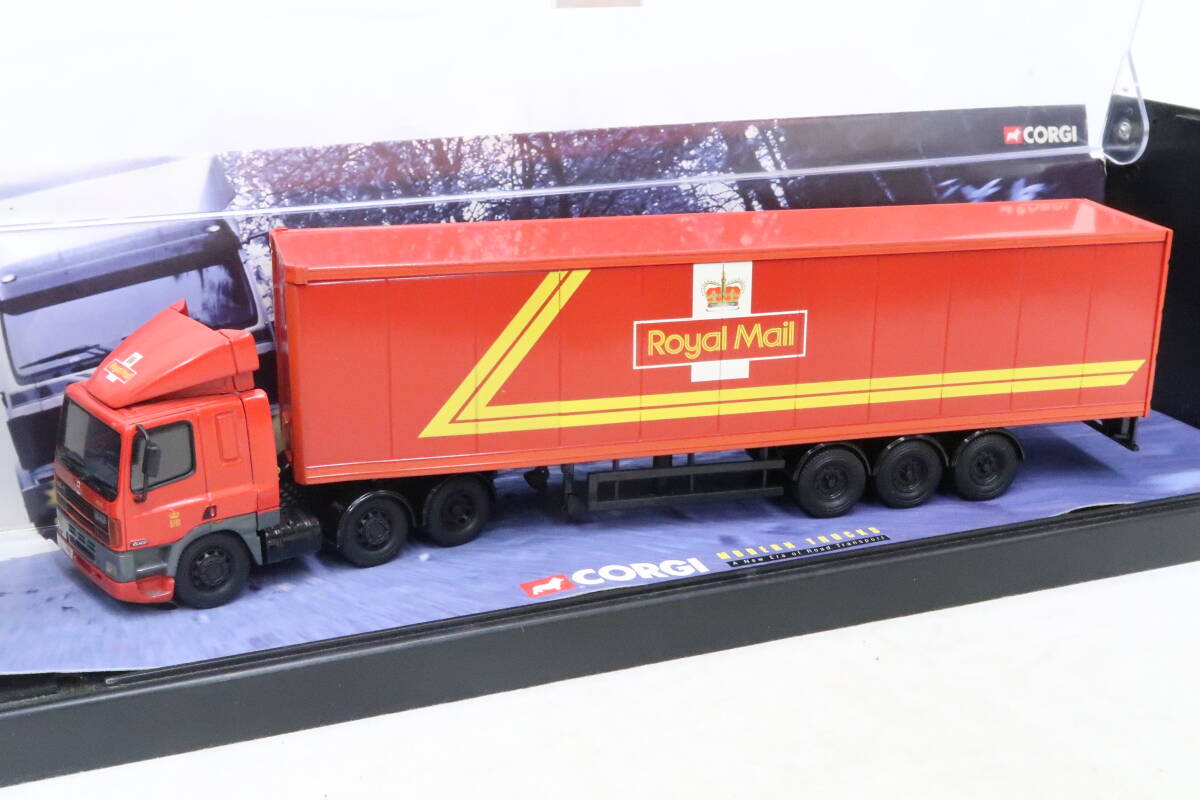 【目立った傷や汚れなし】CORGI LEYLAND DAF BOX TRAILER ROYAL MAIL レイランド ダフ ロイヤルメイル 1 ...