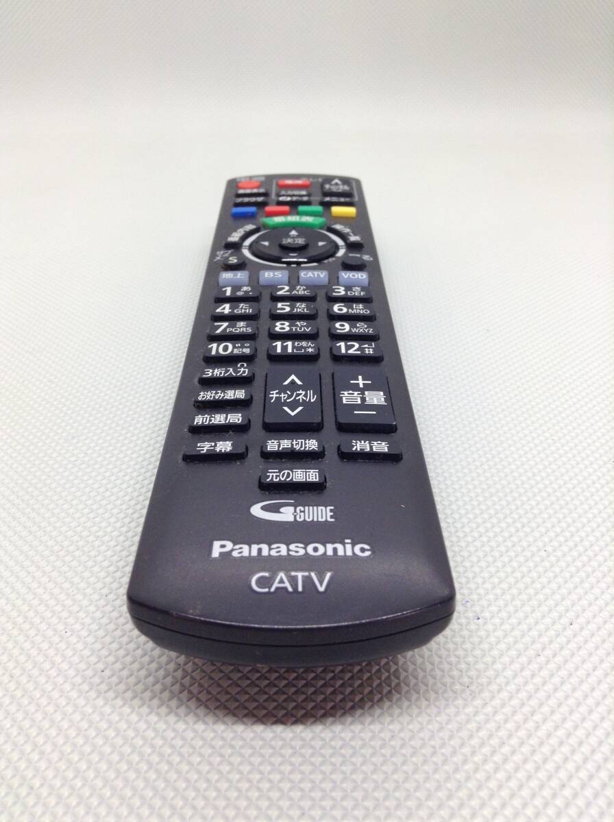 【傷や汚れあり】R504 Panasonic パナソニック テレビ CATV チューナー用 リモコン N2QAYB000573 対応 TZ-LS300 TZ-LS200 【保証付】240301 ...