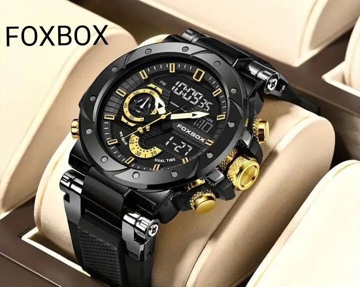 【未使用】FOXBOX (LiGE) メンズ腕時計 デュアルウォッチ 50M防水 スポーツ腕時計 ゴールド ブラック 新品未使用！送料無料の落札情報詳細 - Yahoo!オークション落札価格 ...