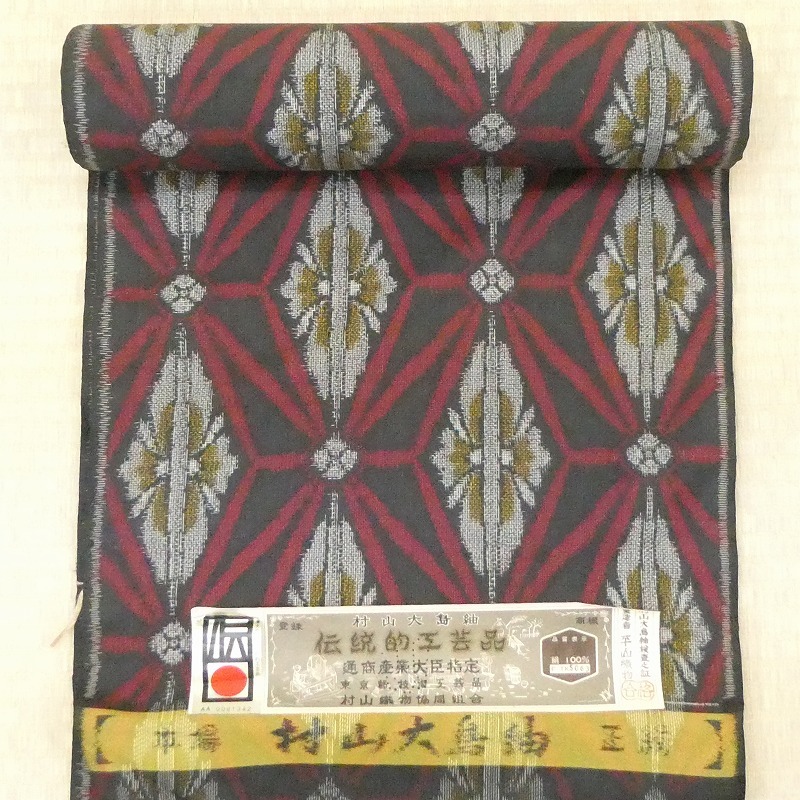 【やや傷や汚れあり】2507A-2241 関着/反物/村山大島紬/花柄/新品/未仕立て/正絹/(梱包サイズ：60)の落札情報詳細 ...