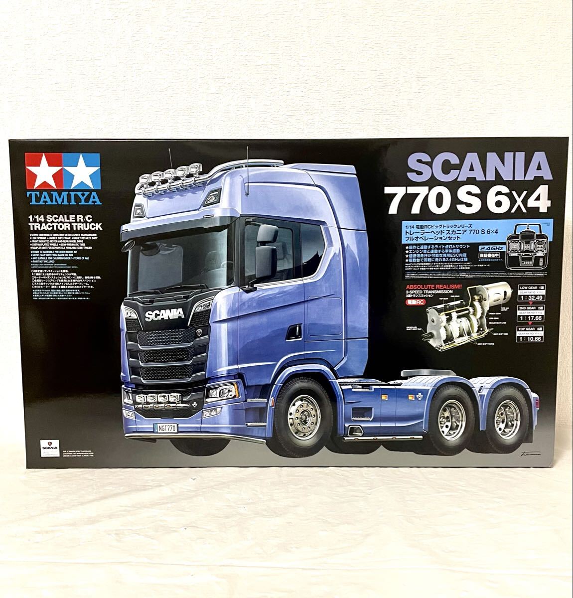 【未使用】W1002★1円～ 【同梱不可】 タミヤ 1/14 電動RC ビッグトラックシリーズ トレーラーヘッド スカニア 770S 6×4 ...