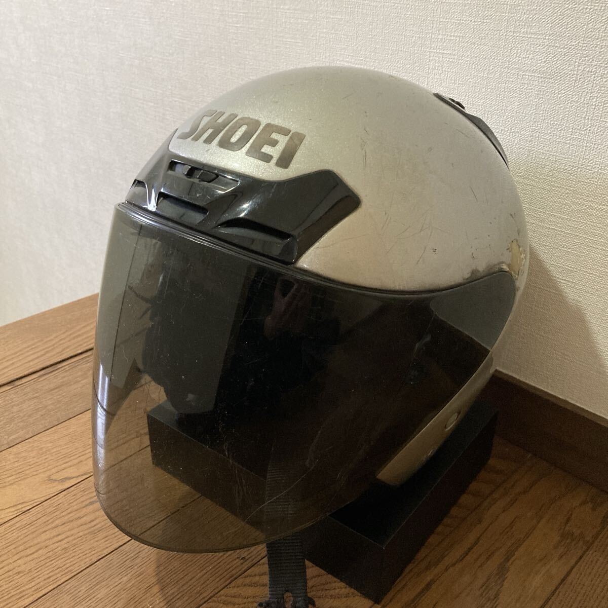 【全体的に状態が悪い】A562c [難あり] SHOEI ショウエイ J-FORCE IV ジェットヘルメット XL 61cm ブラック ...