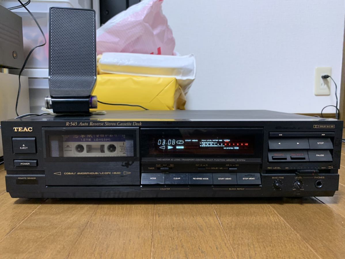 TEAC R-545 AUTO REVERSE STEREO CASSETTE DECK ティアック カセットデッキ 本体の落札情報詳細 - ヤフオク落札価格検索 オークフリー