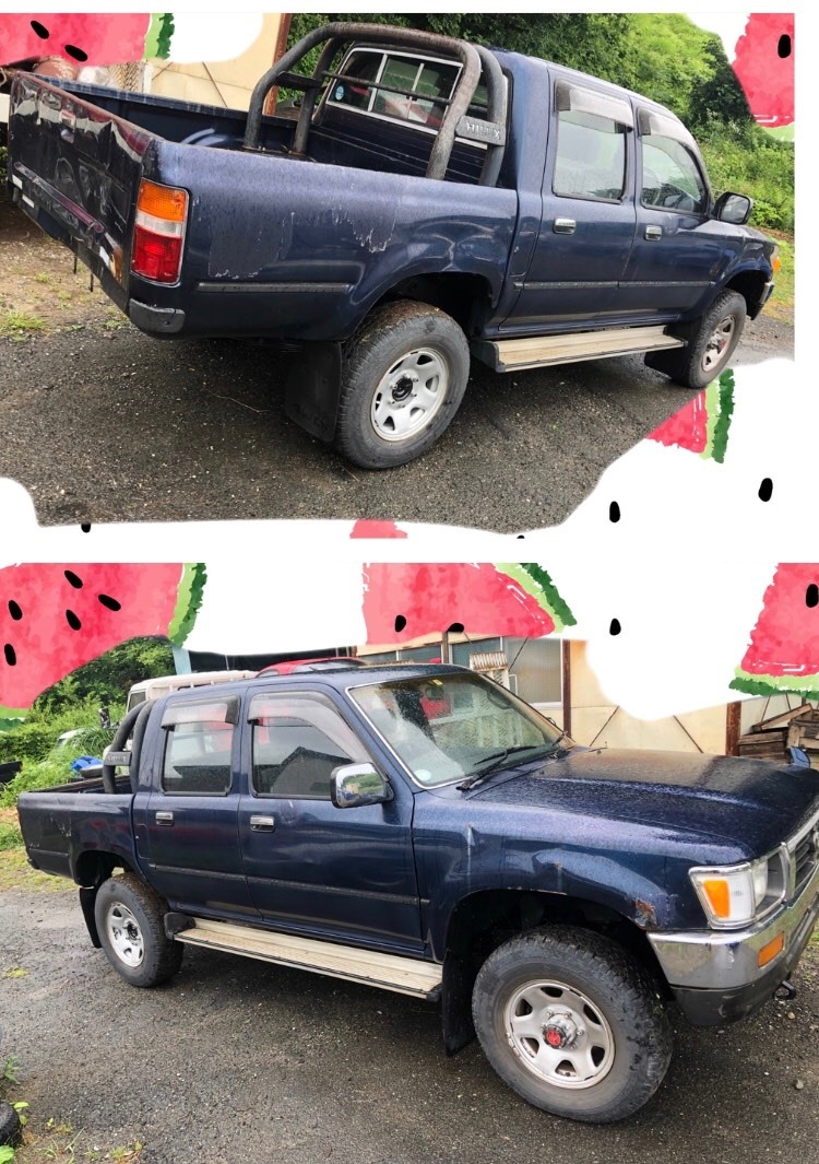 平成7年トヨタハイラックスピックアッ,KB-LN108プダブルキャブS SR,ミッション AT,エンジン2L,実走123032,書類あり。の ...