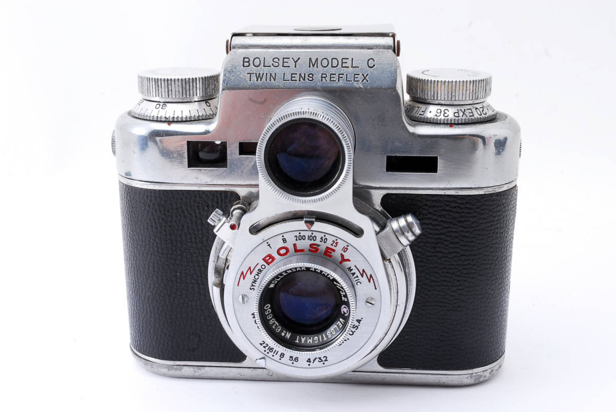 値下げ！★☆超レアカメラ！ BOLSEY MODEL C TWIN LENS REFLEX WOLLENSAK ANASTIGMAT 44mm ...