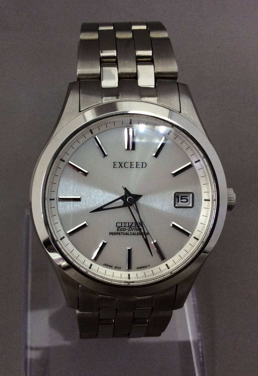 C74＃【電波ソーラー/不動品】シチズン CITIZEN EXCEED エクシード E710-H25888 メンズ腕時計 デイト シルバーカラー ＃の落札情報詳細 - Yahoo!オークション ...