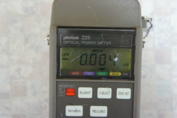 Haktronics ハンディ光パワーメータ photom 225 OPTICAL POWER METER m091860zの落札情報詳細 ...