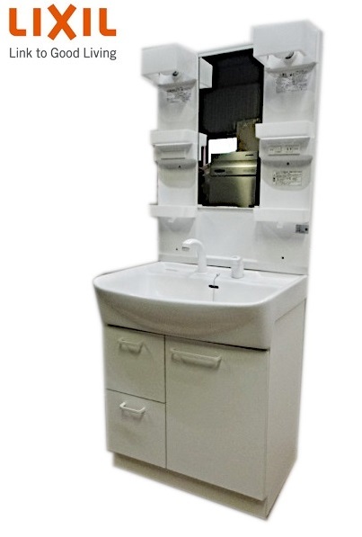 LIXIL リクシル ミラーキャビネット付き洗面化粧台 FTXH-755S/VP1W、MFTX-751Yの落札情報詳細 - Yahoo!オークション落札価格検索 オークフリー